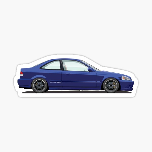 "Civic EM1 Si" Sticker for Sale by jaminak | Redbubble