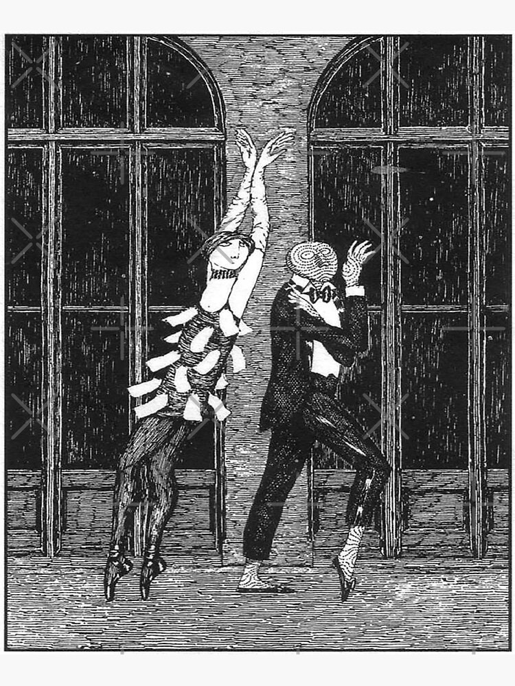 " edward gorey drawing " Sticker for Sale by samchim22 | Redbubble