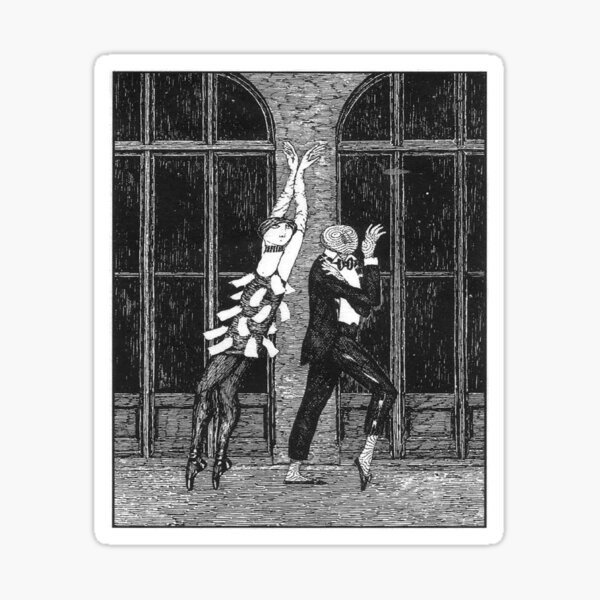 " edward gorey drawing " Sticker for Sale by samchim22 | Redbubble