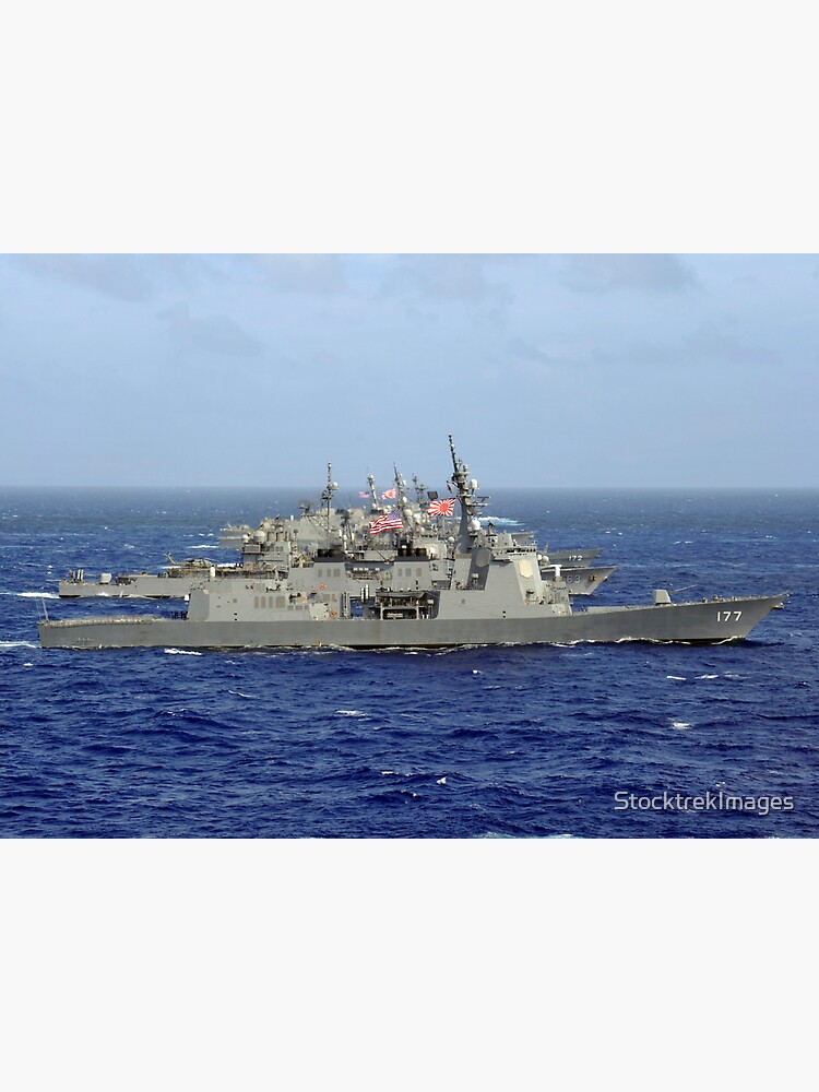 "JDS Atago sails in formation with U.S. Navy and Japan Maritime Self ...