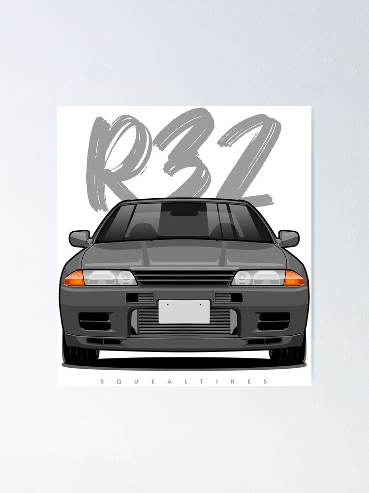 "Skyline GTR R32" Poster for Sale by haiproject | Redbubble