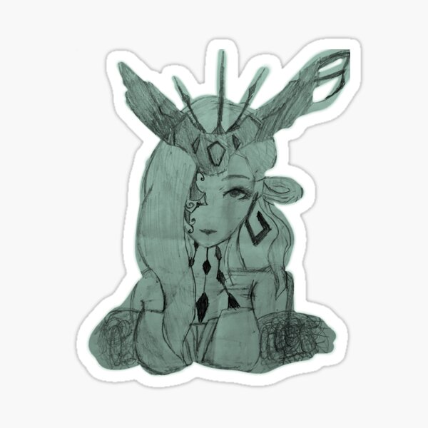 "La Signora Genshin Sketch" Sticker for Sale by Nasense | Redbubble