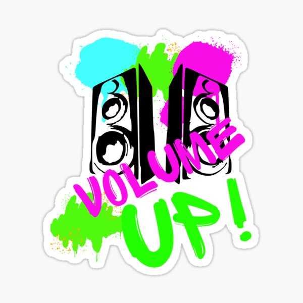 "volume up" Sticker for Sale by artwork1306 | Redbubble