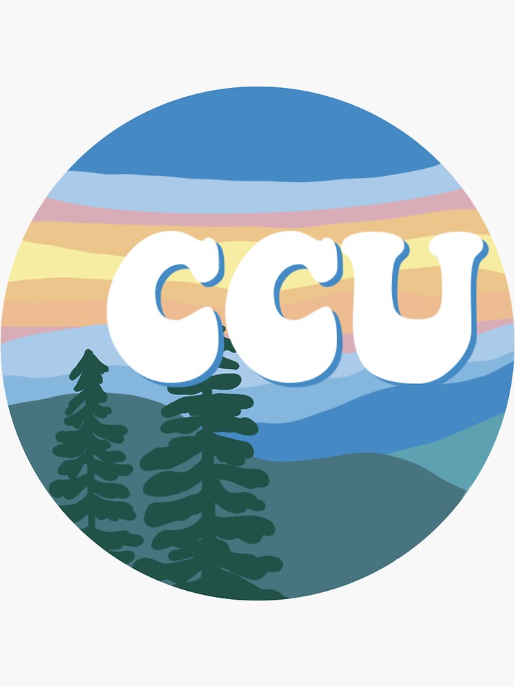 "CCU sunrise aesthetic mountain sticker" Sticker for Sale by katiemod ...