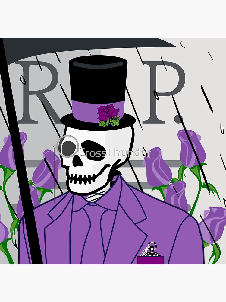 "Purple Skull Reaper" Sticker for Sale by CrossThunder | Redbubble