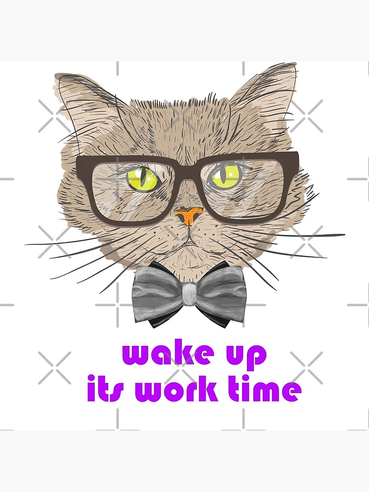 "cute cat work pets" Poster for Sale by HamzaChouqar2 | Redbubble