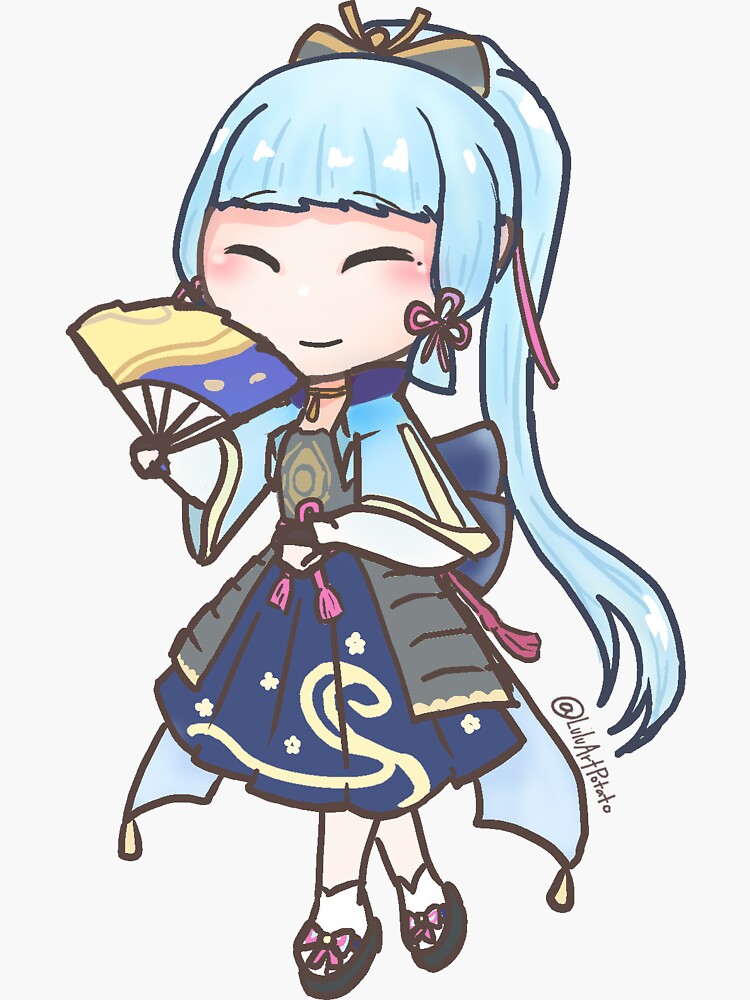 "Cute Ayaka Genshin Impact Sticker" Sticker for Sale by LuluArtPotato ...