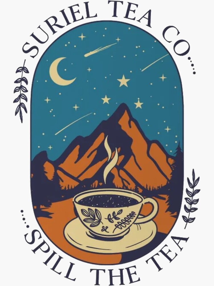 "ACOTAR Suriel Tea" Sticker for Sale by DEVAPP | Redbubble