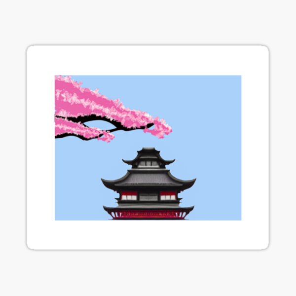 "Japanese house" Sticker for Sale by shurrini | Redbubble