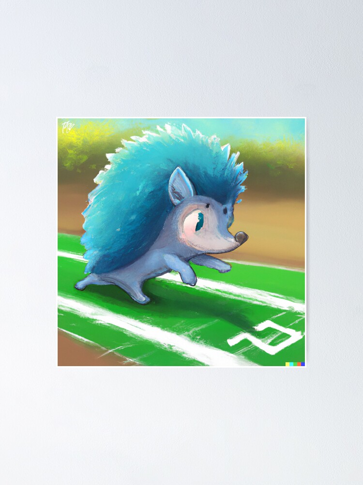 "The World's Fastest Hedgehog" Poster for Sale by AI-Designed | Redbubble