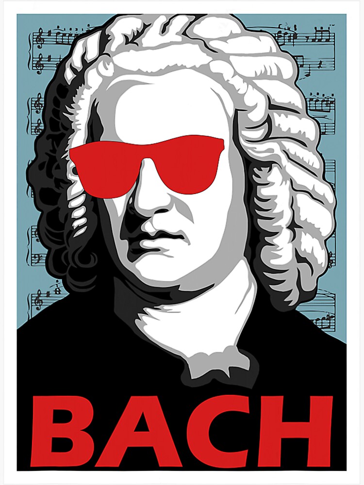 "Johann Sebastian Bach Poster Style Graphic" Sticker for Sale by ...
