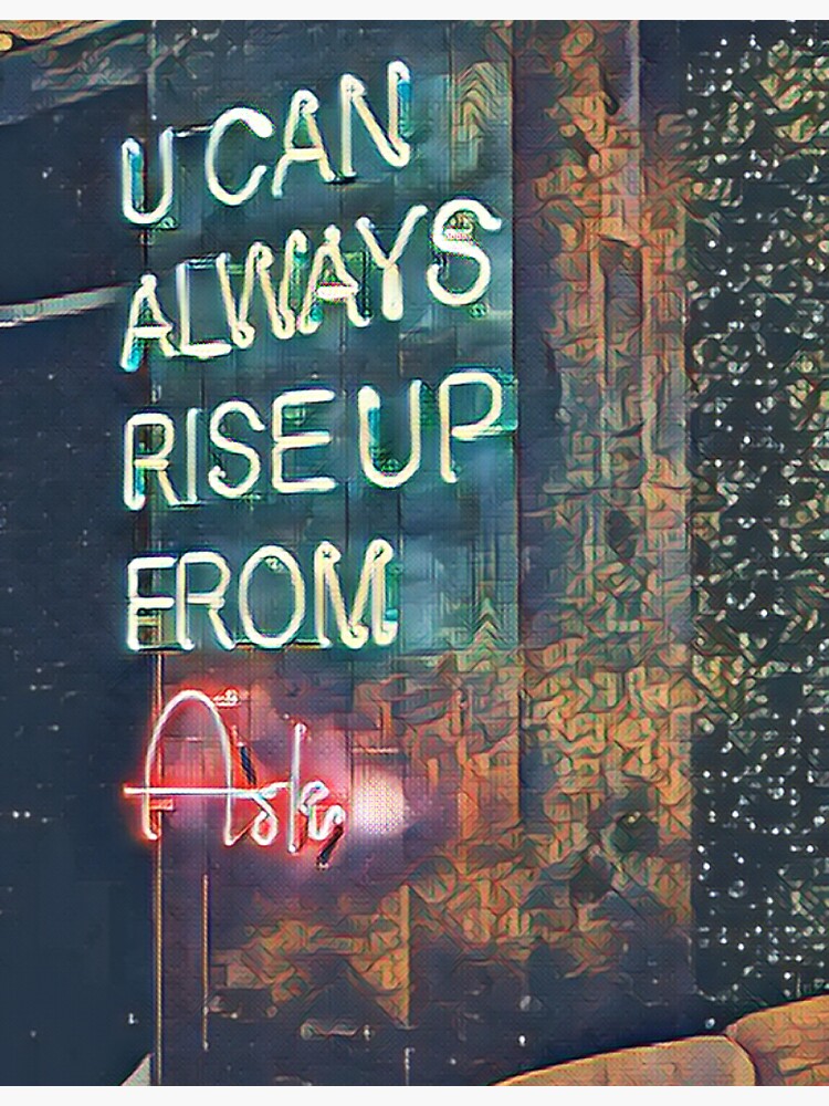 "You can always rise up from ashes" Sticker for Sale by vortex369 ...
