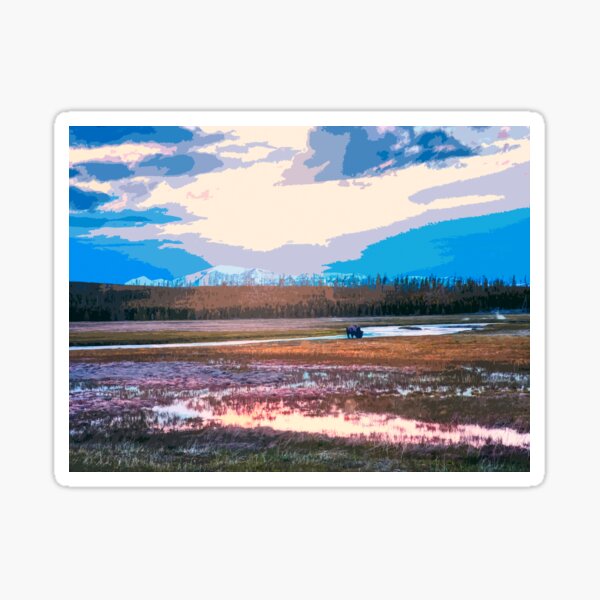 "Night Glow" Sticker for Sale by ScenicRoutes | Redbubble