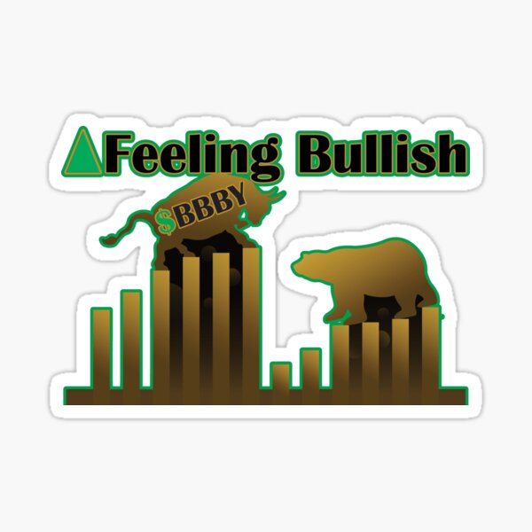"Feeling Bullish on $BBBY Money green outline." Sticker for Sale by ...