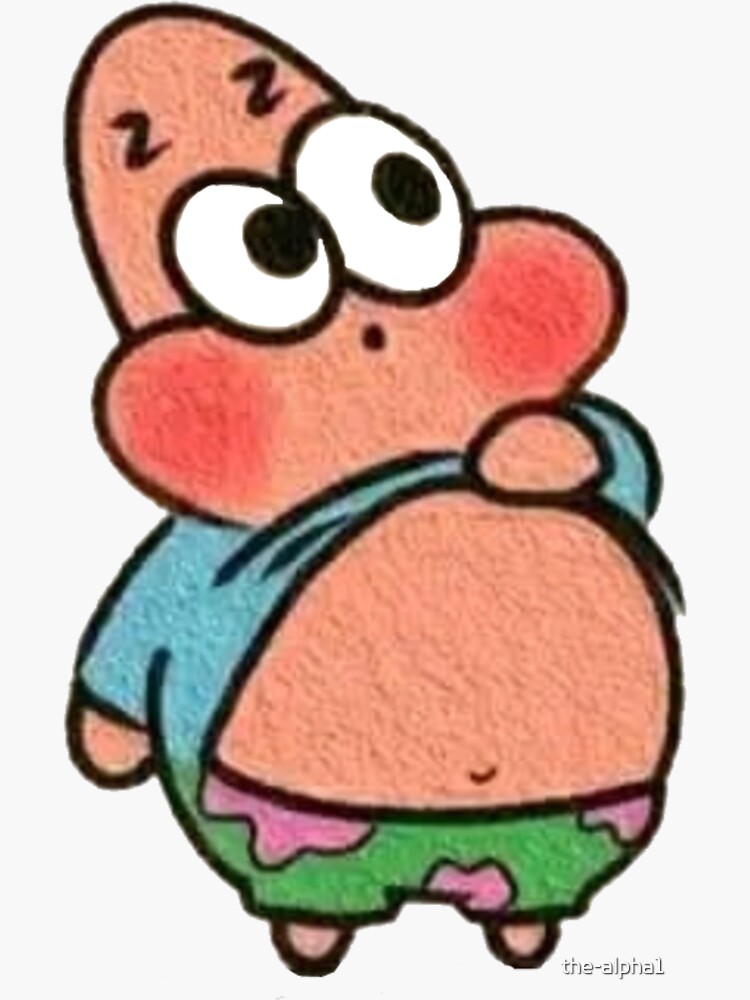 "patrick star is hungry" Sticker for Sale by the-alpha1 | Redbubble