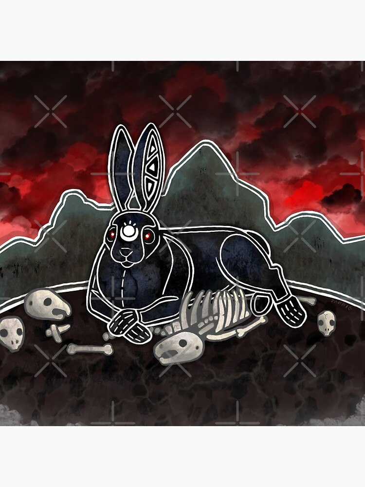 "Watership Down - Black Rabbit of Inlé" Sticker for Sale by TarrieBerry ...