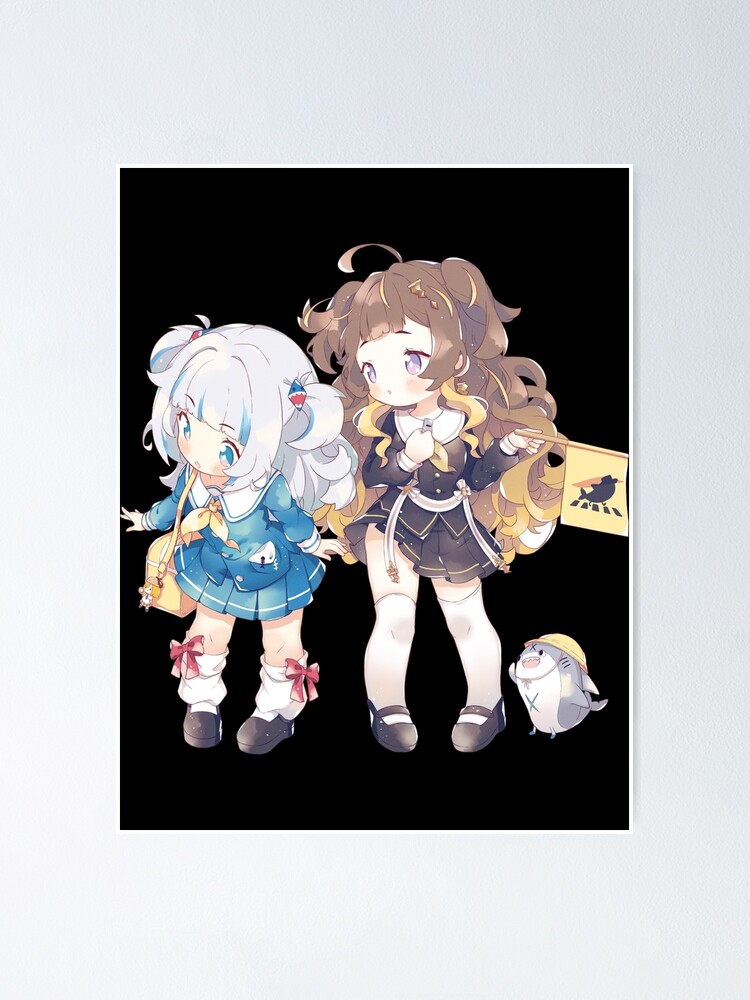 Gawr Gura And Anya Melfissa Poster For Sale By Blomson Redbubble