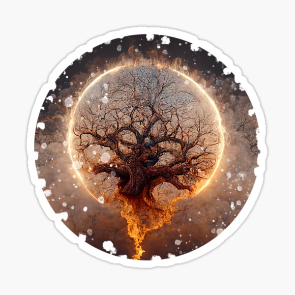 "circle of fired tree" Sticker for Sale by moumen17 | Redbubble