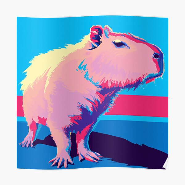 "Capybara wave" Poster for Sale by WaveJam | Redbubble