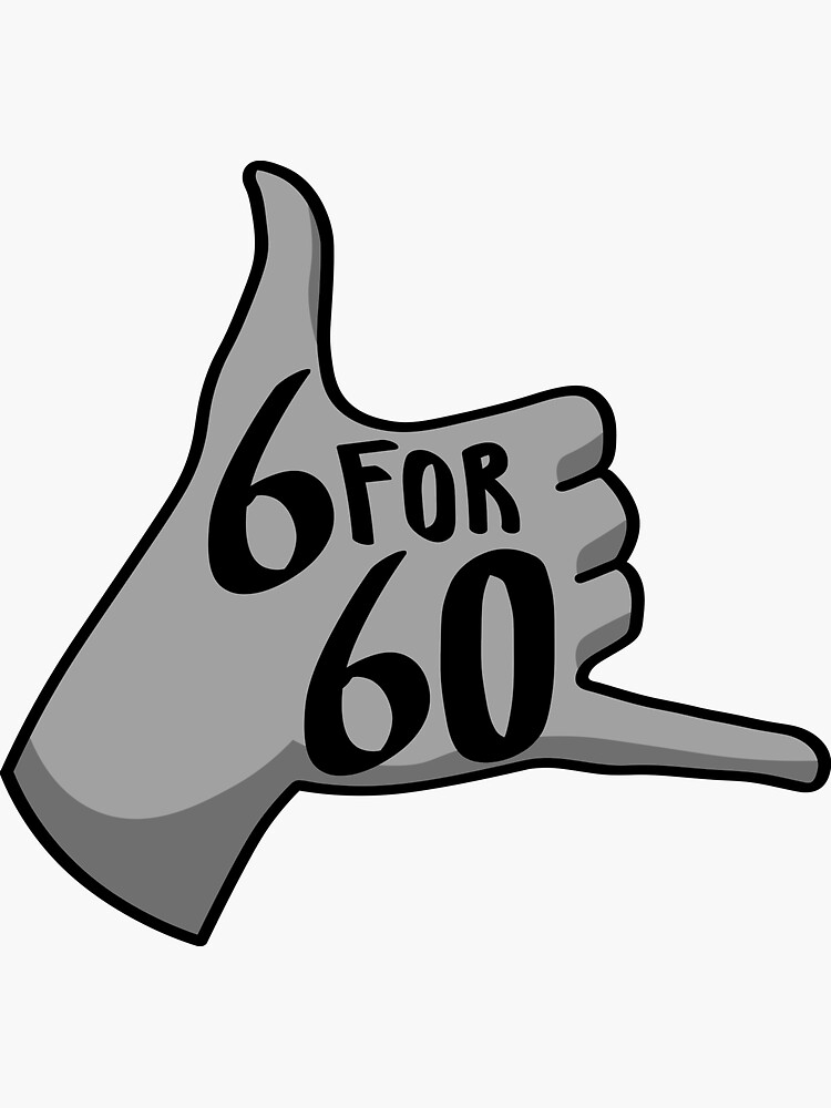 "6 for 60 Triathlon Surfer Hand Logo Sticker for Michael Hicks ...