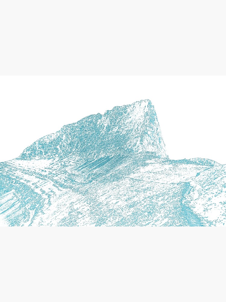 "Amazing Abstract Pencil Blue Mountain" Poster for Sale by Shirusu ...