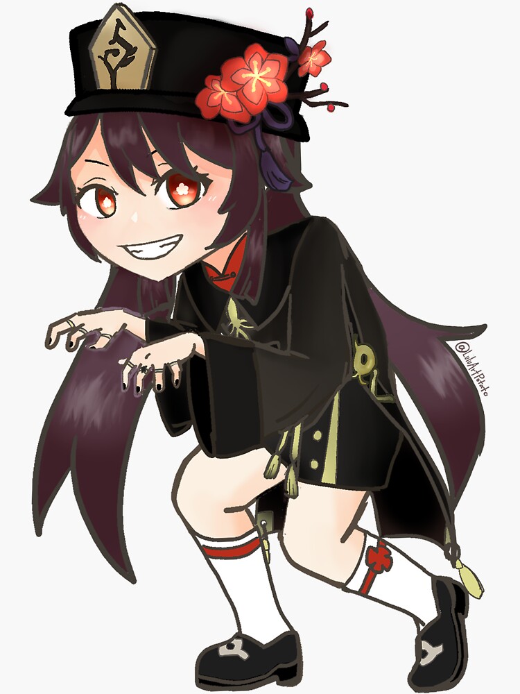 "Sneaky Hutao Genshin Impact sticker" Sticker for Sale by LuluArtPotato ...