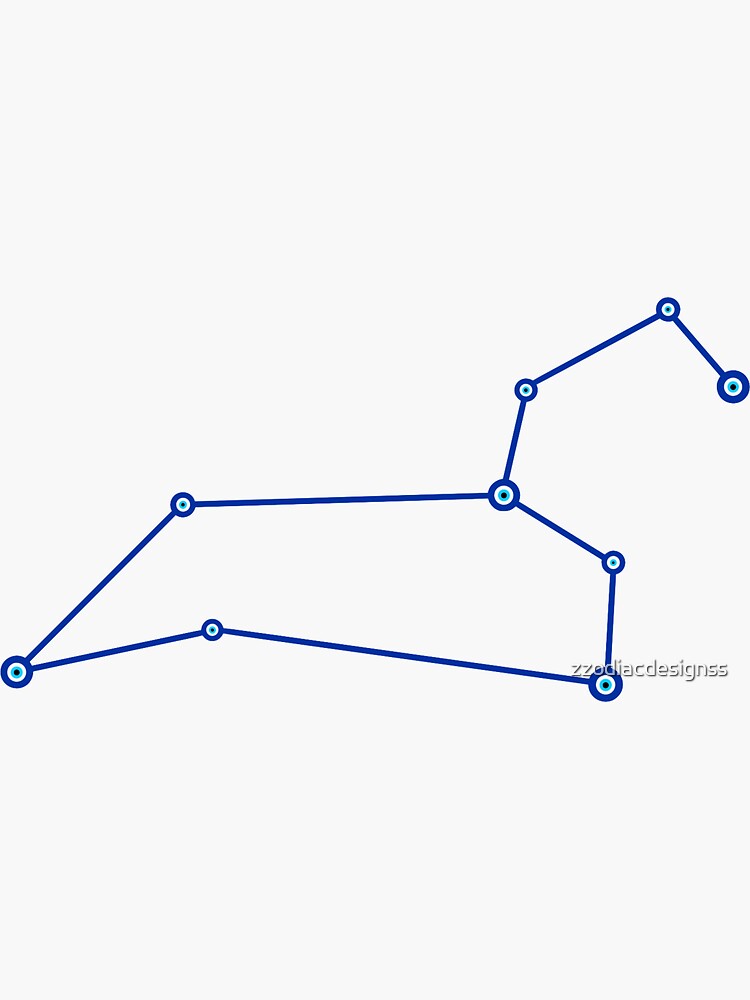 "Leo Evil Eye Constellation" Sticker for Sale by zzodiacdesignss ...