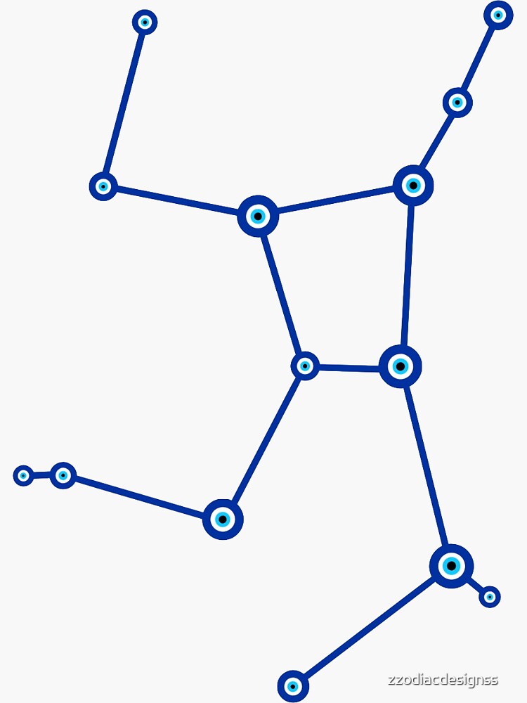 "Virgo Evil Eye Constellation" Sticker for Sale by zzodiacdesignss ...