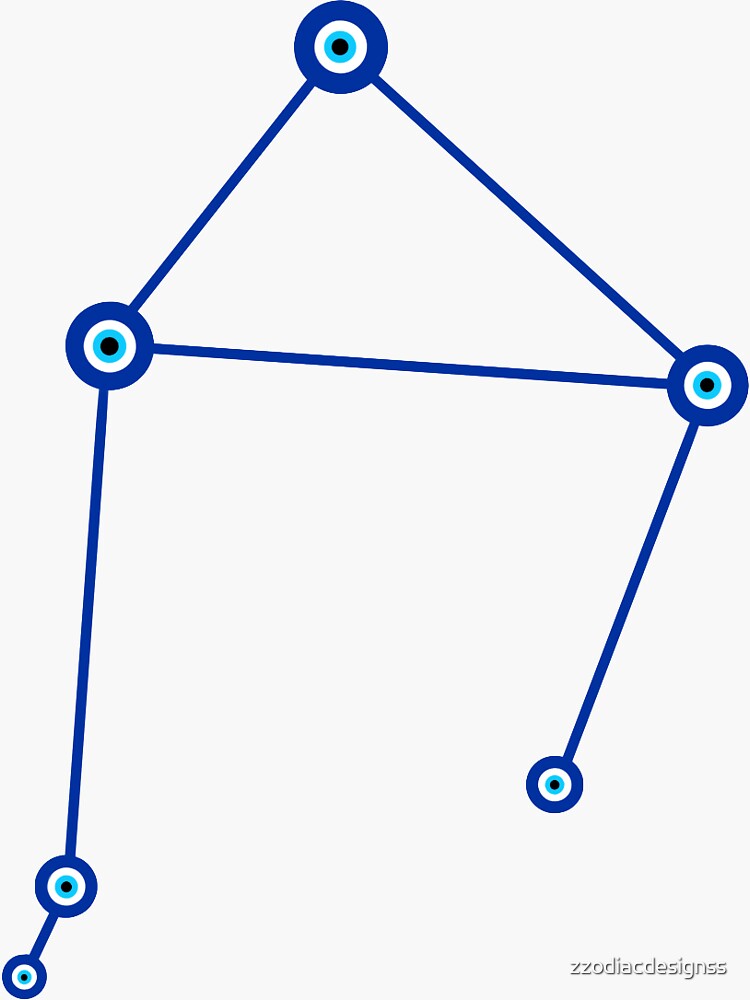 "Libra Evil Eye Constellation" Sticker for Sale by zzodiacdesignss ...