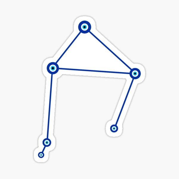 "Libra Evil Eye Constellation" Sticker for Sale by zzodiacdesignss ...