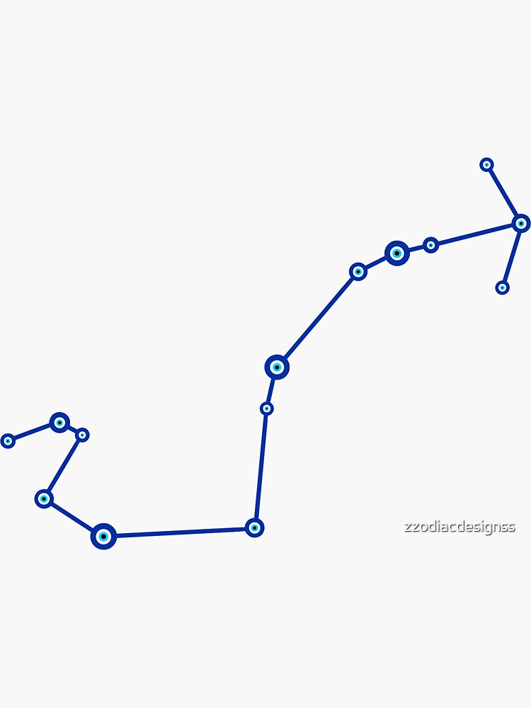 "Scorpio Evil Eye Constellation" Sticker for Sale by zzodiacdesignss ...