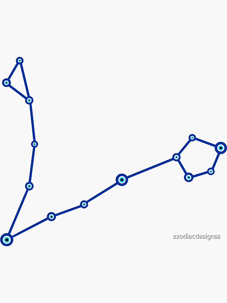 "Pisces Evil Eye Constellation" Sticker for Sale by zzodiacdesignss ...