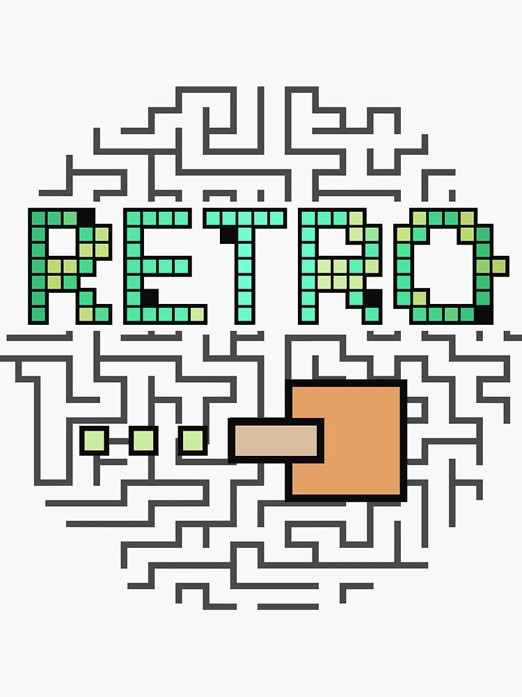 "Retro Text & Maze Shooter Game" Sticker for Sale by EstevaoAlves ...