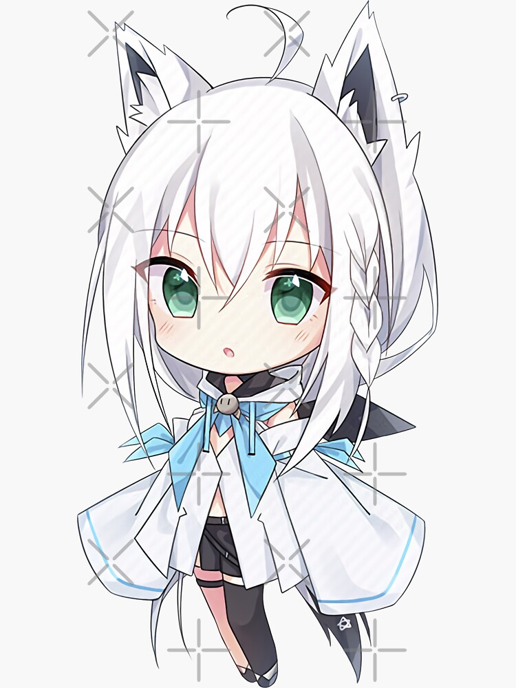 "Shirakami Fubuki" Sticker for Sale by Blomson | Redbubble