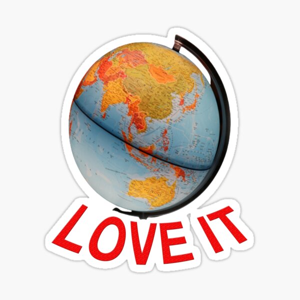 "Geografie lernen" Sticker for Sale by KINGDUM | Redbubble