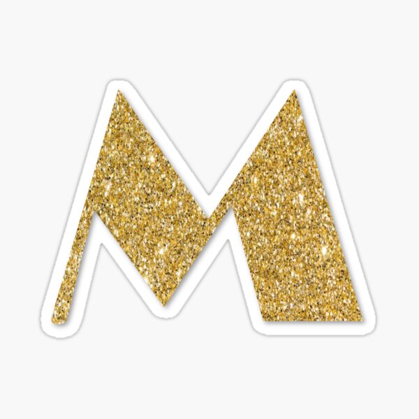 Letter M Glitter Stickers | Redbubble