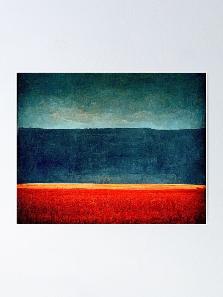 "Mark Rothko inspired landscape painting" Poster for Sale by GeekWearVT ...