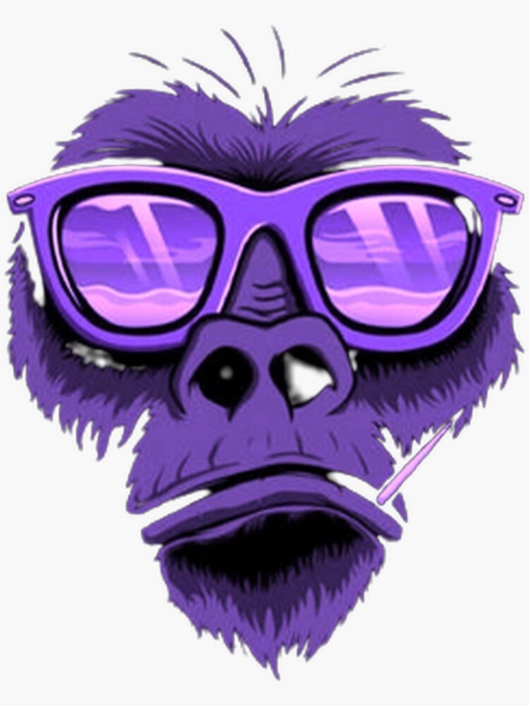 "Badass Monkey" Sticker for Sale by mrmickmack | Redbubble