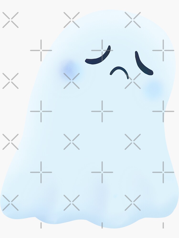 "Sad ghost" Sticker for Sale by IcyBubblegum | Redbubble