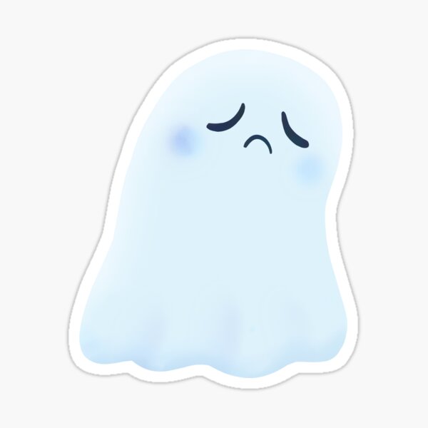 "Sad ghost" Sticker for Sale by IcyBubblegum | Redbubble