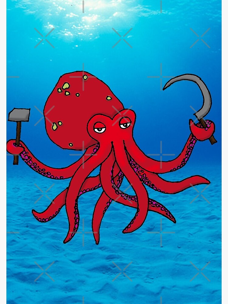"Communist octopus" Spiral Notebook for Sale by Torben1910 | Redbubble