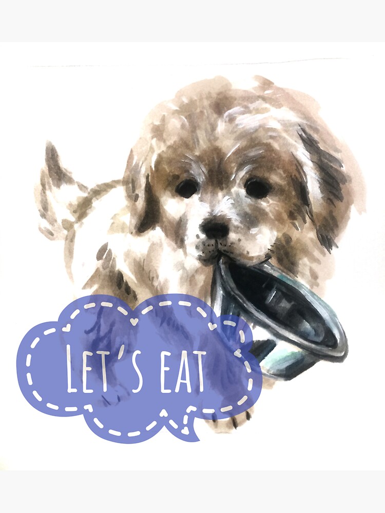 "Cute dog with empty bowl stickers " Sticker for Sale by Liulaura ...