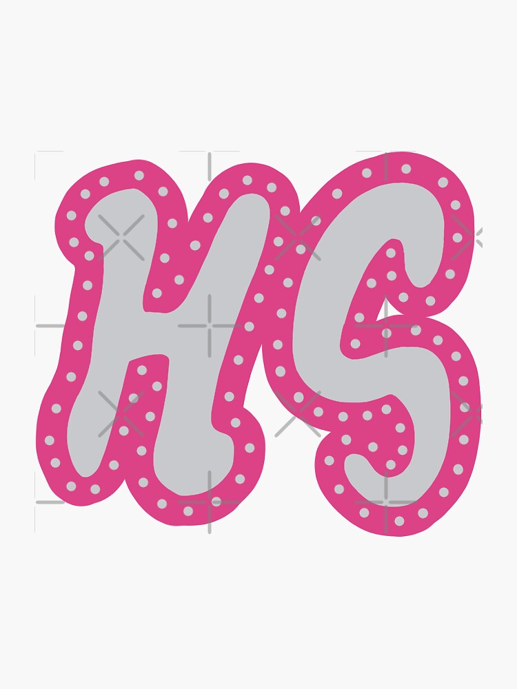 "Pink HS" Sticker for Sale by shopcrittemi | Redbubble