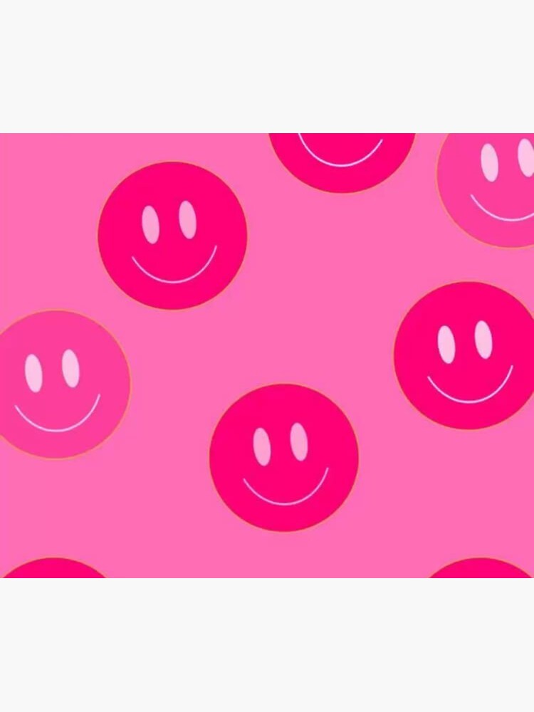 Preppy Pink Smiley Faces Sticker For Sale By Upfreeze Redbubble