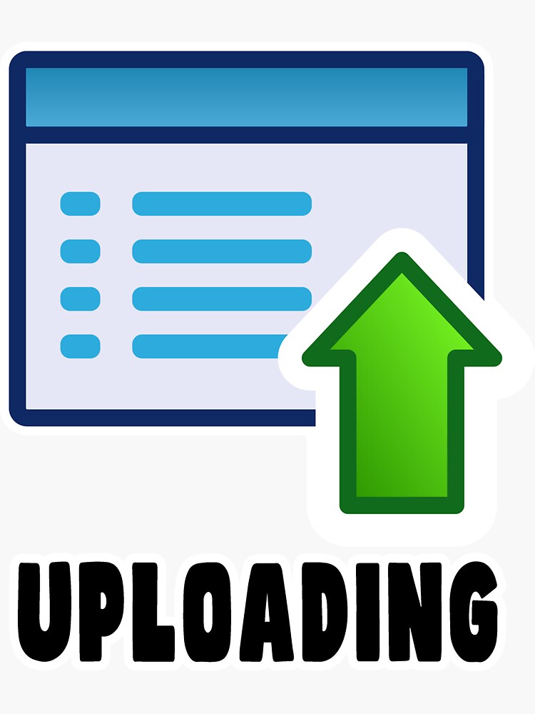 "Uploading Data Files Green Symbol Arrows" Sticker for Sale by PodiShawna | Redbubble