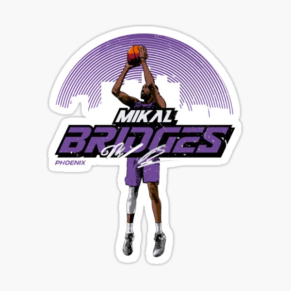 "Mikal Bridges Skyline" Sticker for Sale by richardreesep | Redbubble