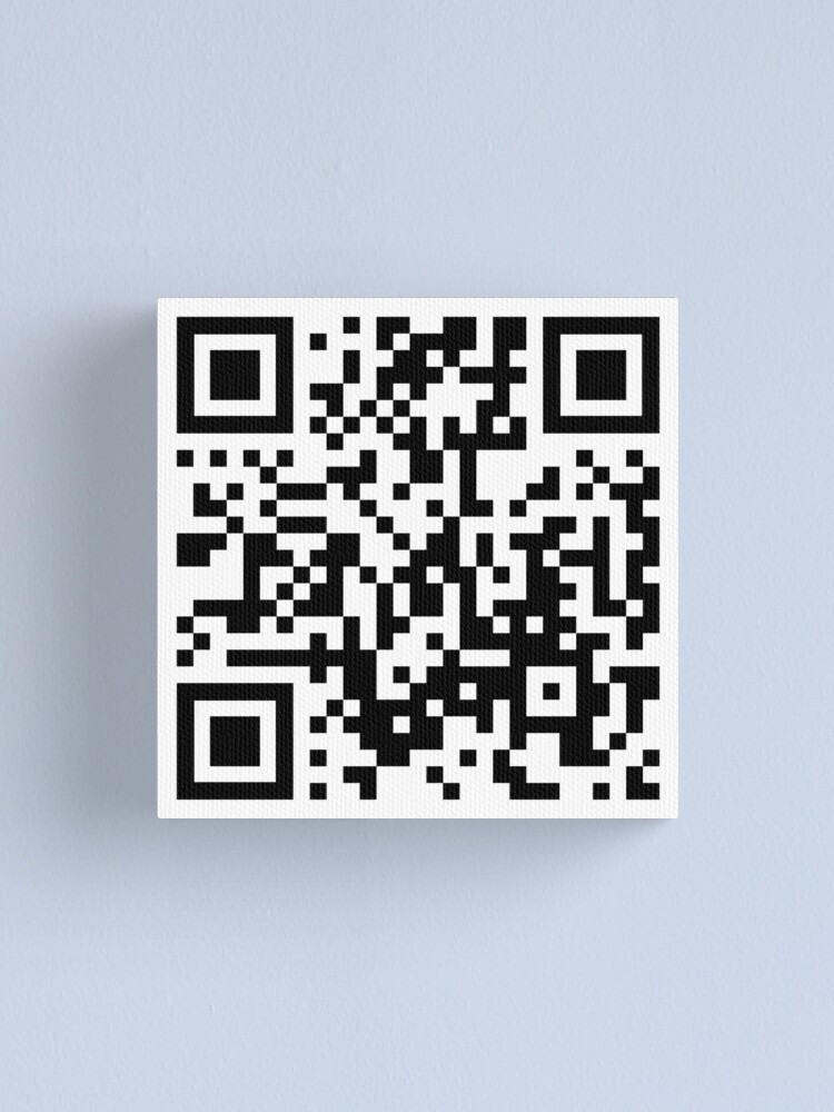 "Rick roll QR code" Canvas Print for Sale by QRFL | Redbubble