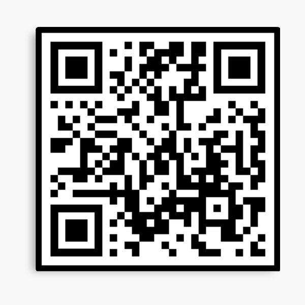 "Rick roll QR code" Canvas Print for Sale by QRFL | Redbubble