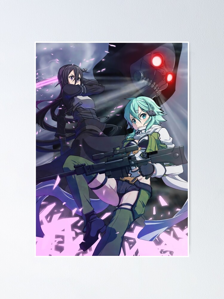 "Sinon Sword Art Online Epic Artwork for Fan" Poster for Sale by ...