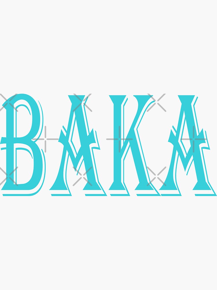 "Light Blue Baka" Sticker for Sale by Nyamelon | Redbubble